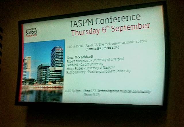 IASPM 2012 gallery – GEORGE McKAY professor writer musician